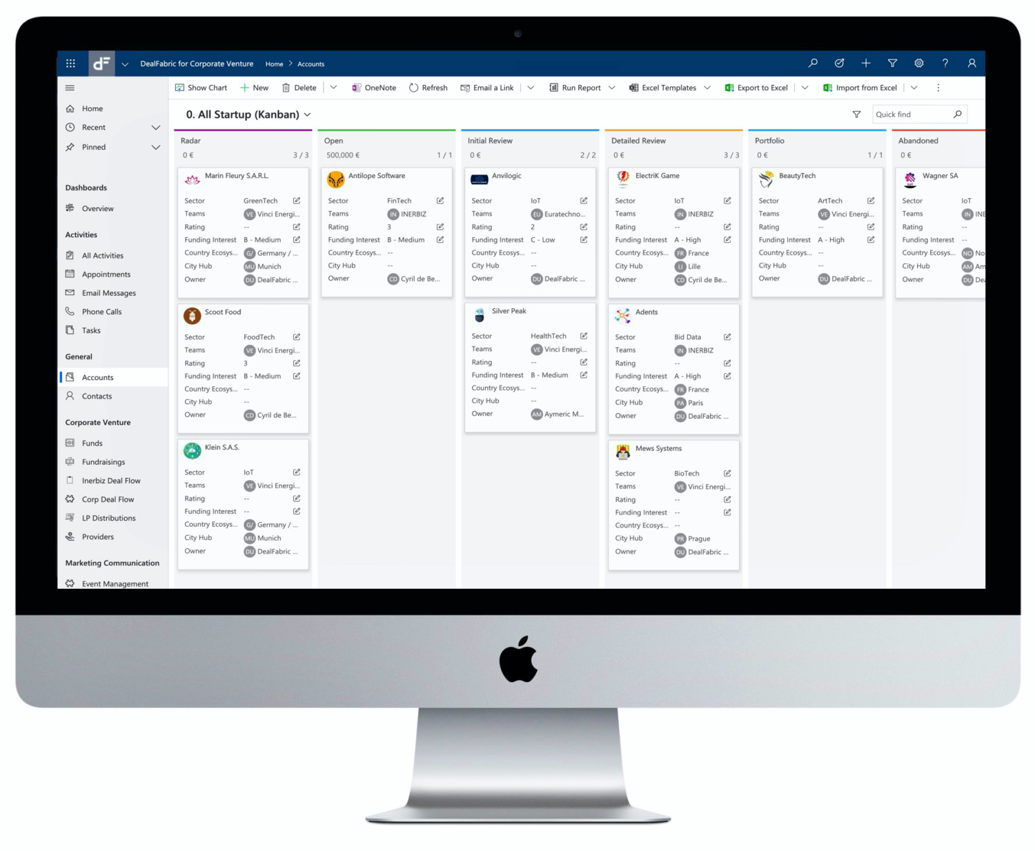 CRM for deal flow management - DealFabric